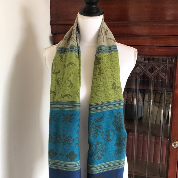 Accessories | Nwt Blue Green Multi Accessory Scarf | Poshmark